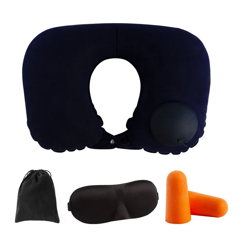 U Shaped Inflatable Headrest Pressure Relieving Cushion For Travel ...