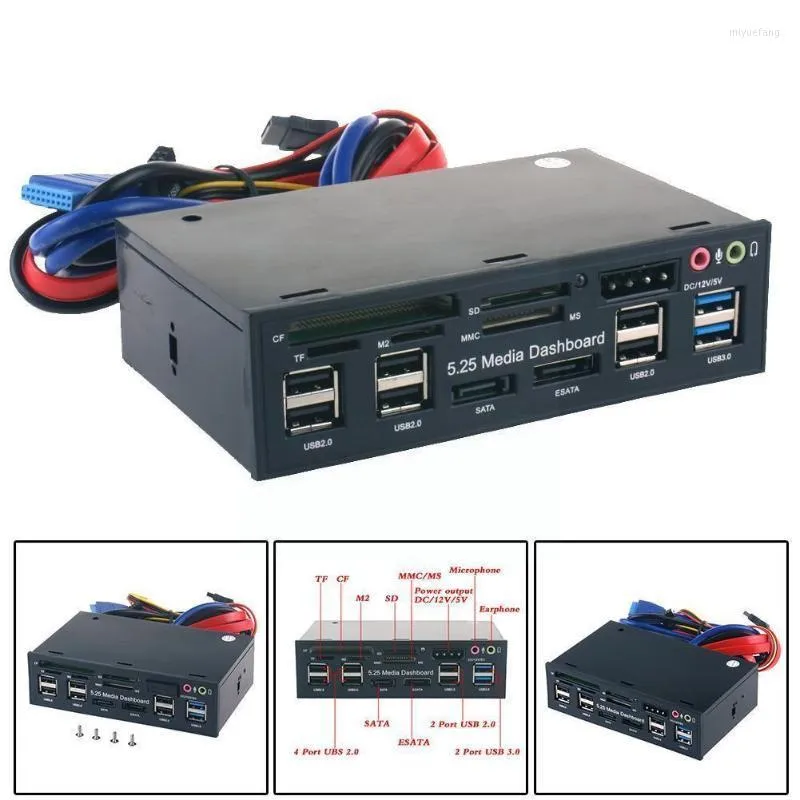Hubs 5.Front Panel Dashboard Media Audio Board 2 Port Usb2.0 Card ...