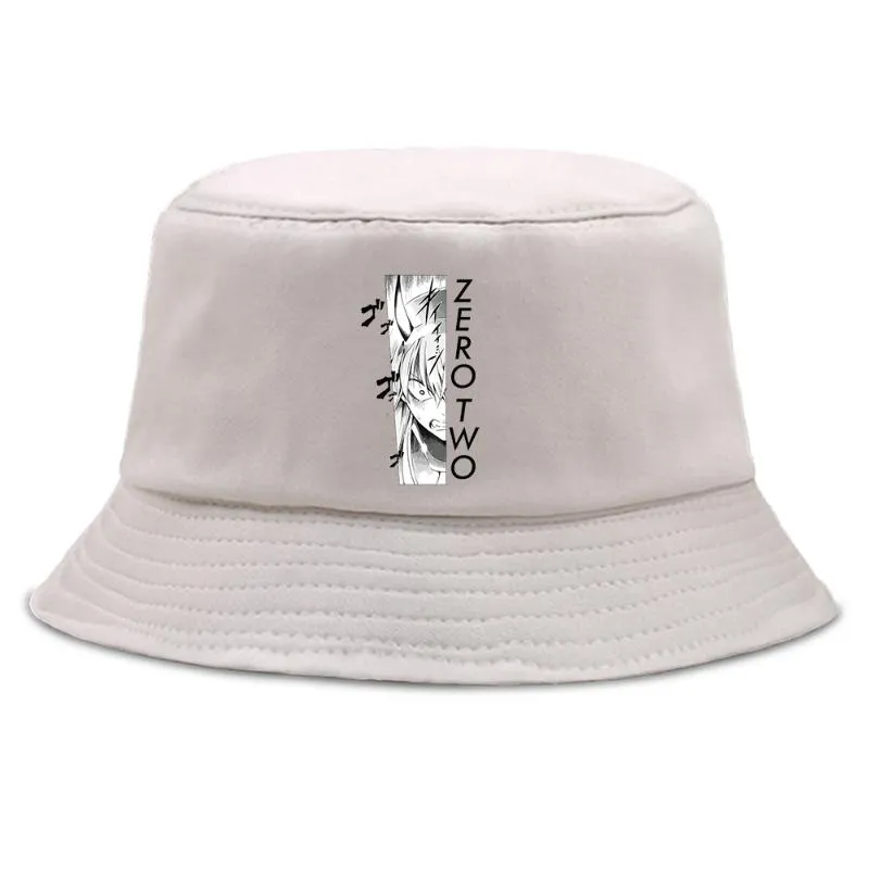 Zero Two Letters Manga Summer Bob Bucket Hat Unisex Anime Casual ...
