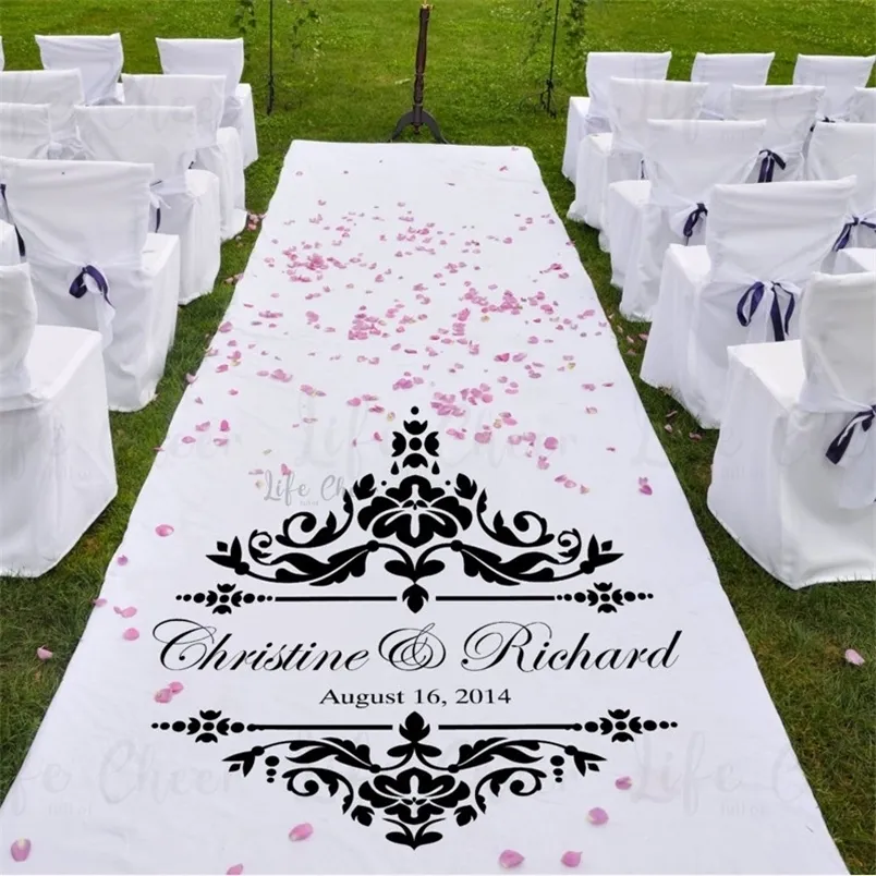 Custom Names Wedding Floor Vinyl Decal Removable Wedding Decor ...