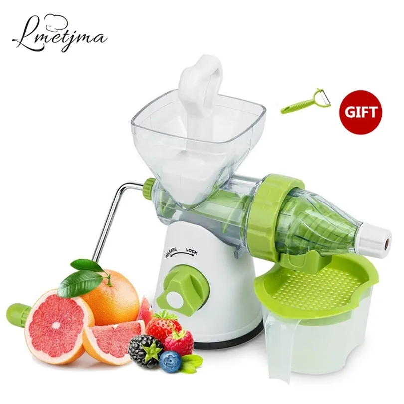 Manual Fruit Juicer Hand Crank Kitchen Squeezer with Long Handle for ...