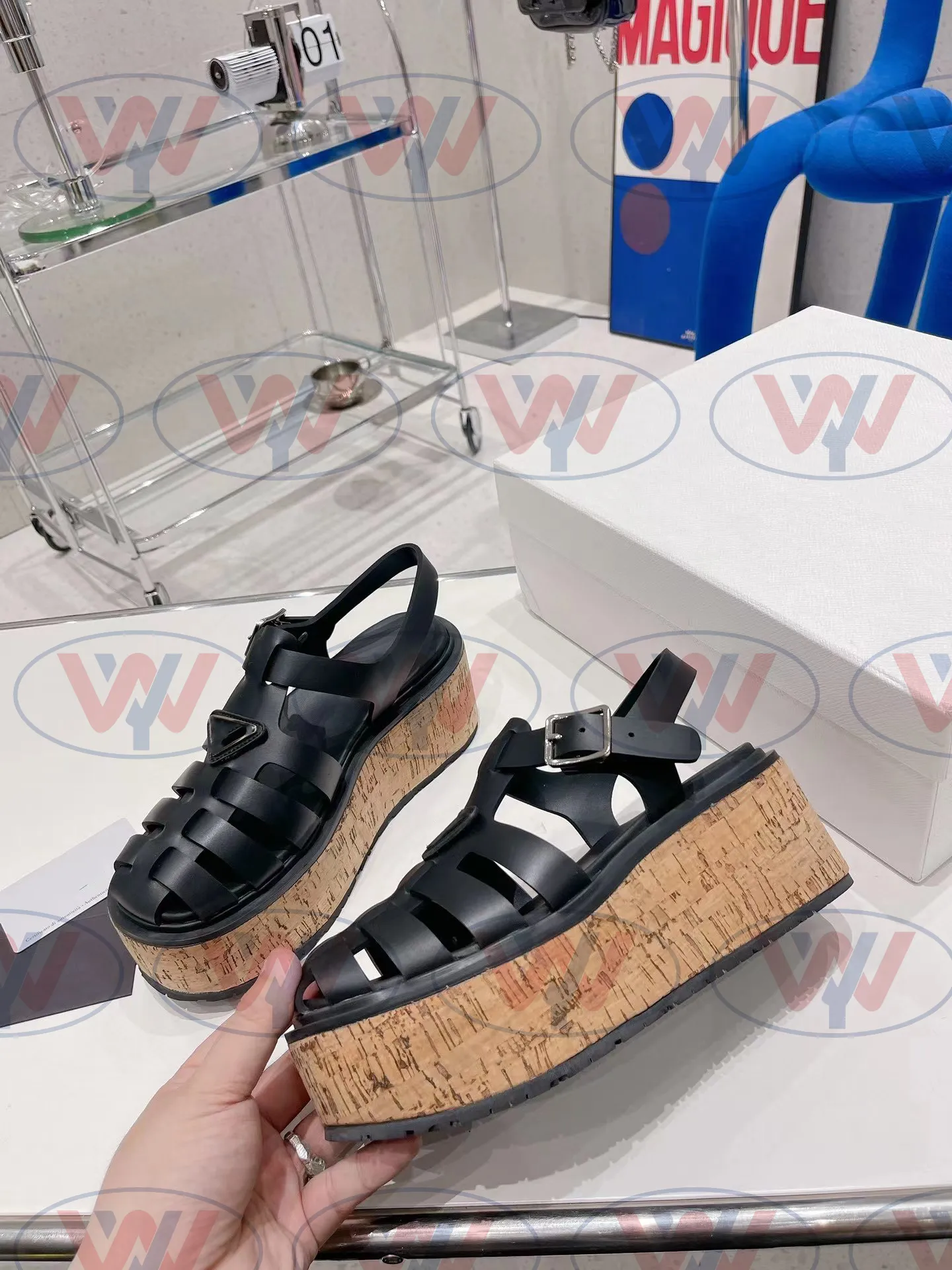 Bulk Designer Slide Sandals Womens: Rubber Wedge Platform Sandals With ...