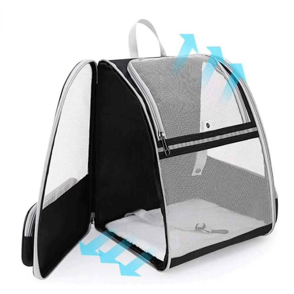 Breathable Large Pet Carrier Backpack: Portable & Folding Cat/Dog ...