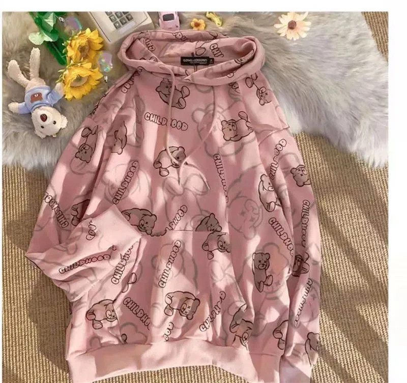Kawaii Vintage Oversized Oversized Hoodie Women For Women Casual, Fun ...