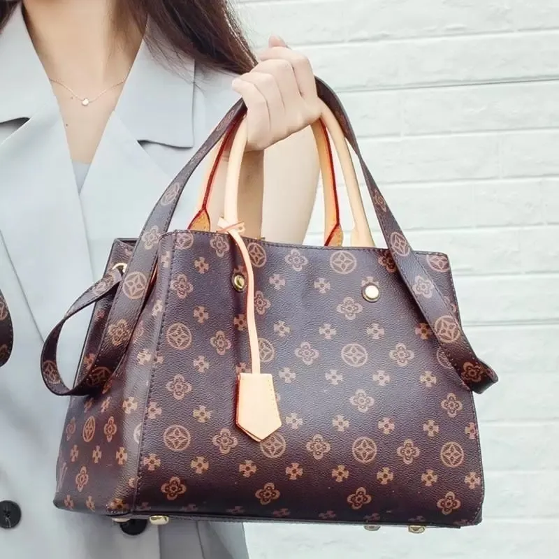 Luxurys Designer Leather Handbags Classic Flower Crossbody Tote ...