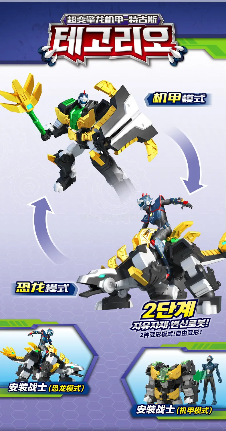 Mini Force 2 Super Dino Power Transformation Robot Toys Action Figures ...