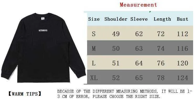 DHgate.com:Oversized Gothic Font Vetements Long Sleeve DHgate.com:Oversized Gothic Font Vetements Long Sleeve