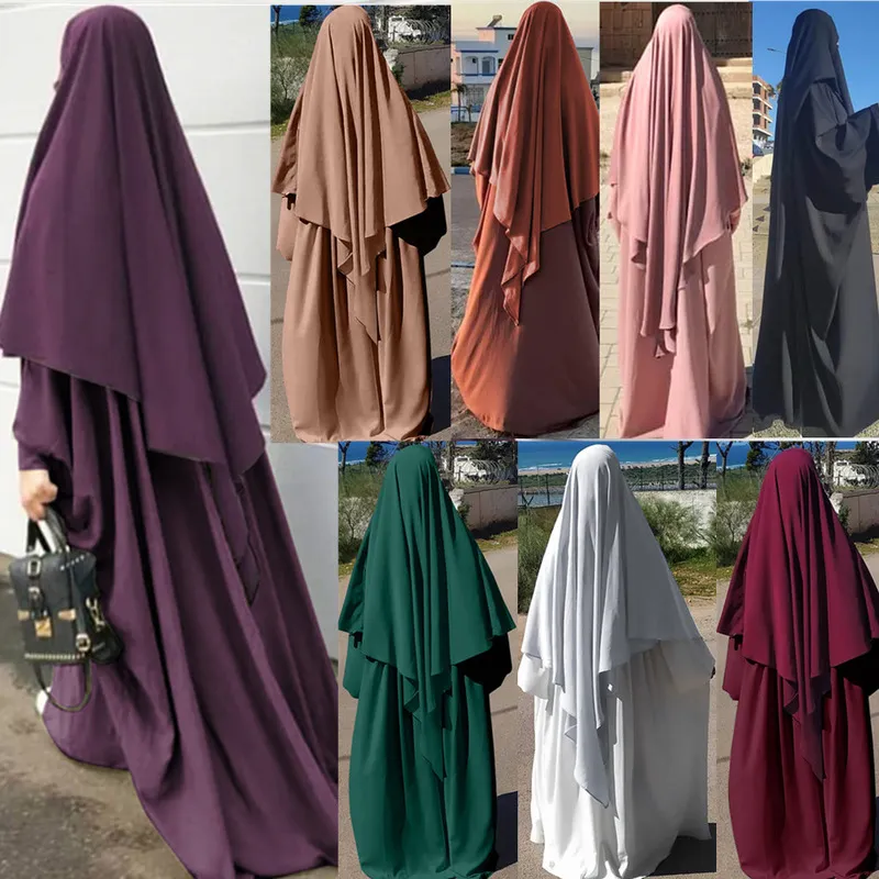 DHgate.com:Premium Islamic Womens Ramadan Abaya with Khimar Hijab and ...