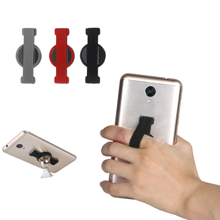 Finger Grip Elastic Hands Free Phone Holder Stand For Mobile Devices ...