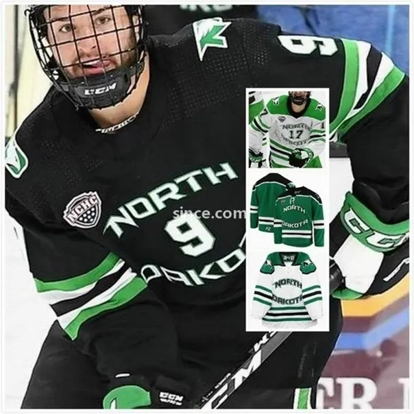 C26 Custom S-6XL North DFighting HWestin Michaud Jersey 11 Jasper ...
