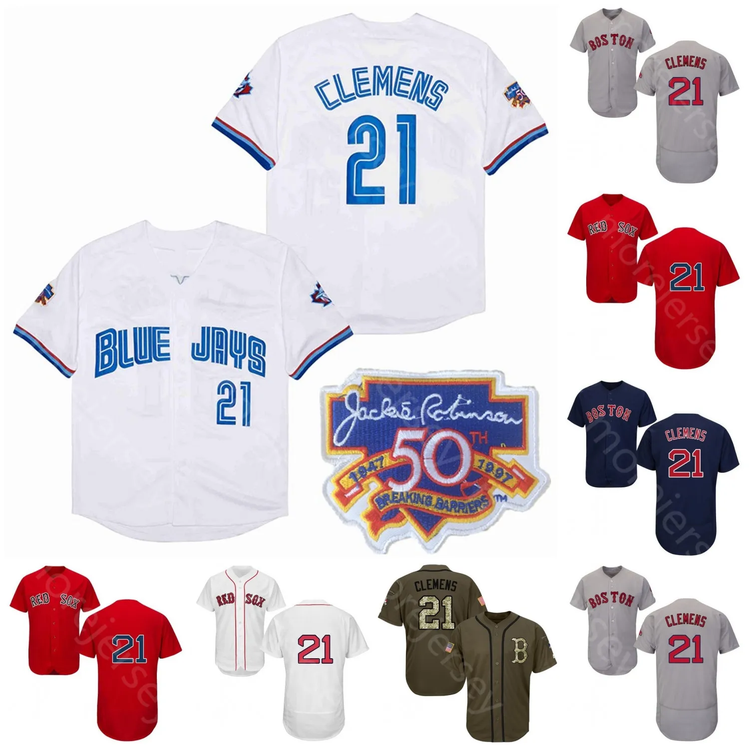DHgate.com:2024 Roger Clemens Jersey Vintage 1997 Salute to Service ...