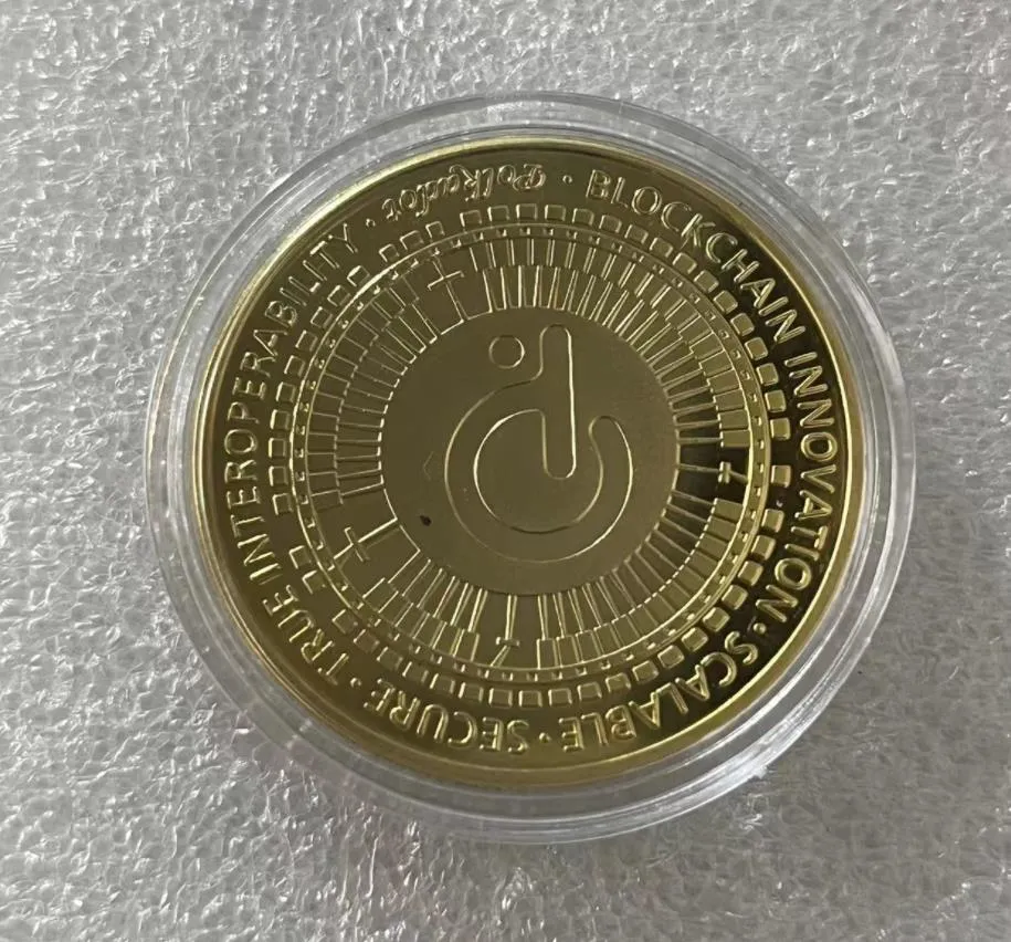 Polka Dot Coin Gold Plated Crypto Coin Physical Cryptocurrency ...