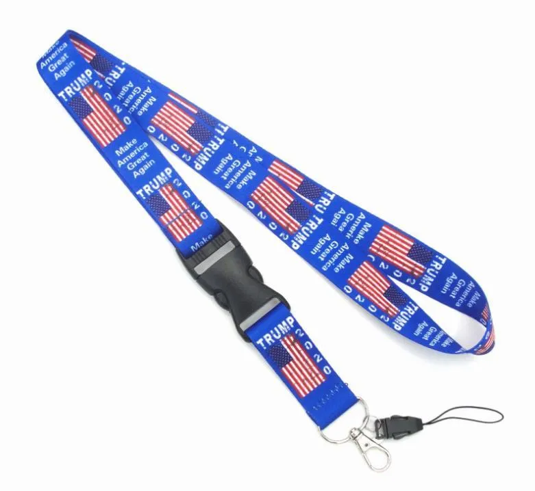2024 Trump Lanyards Keychain Party Favor USA Flag ID Badge Holder Key ...