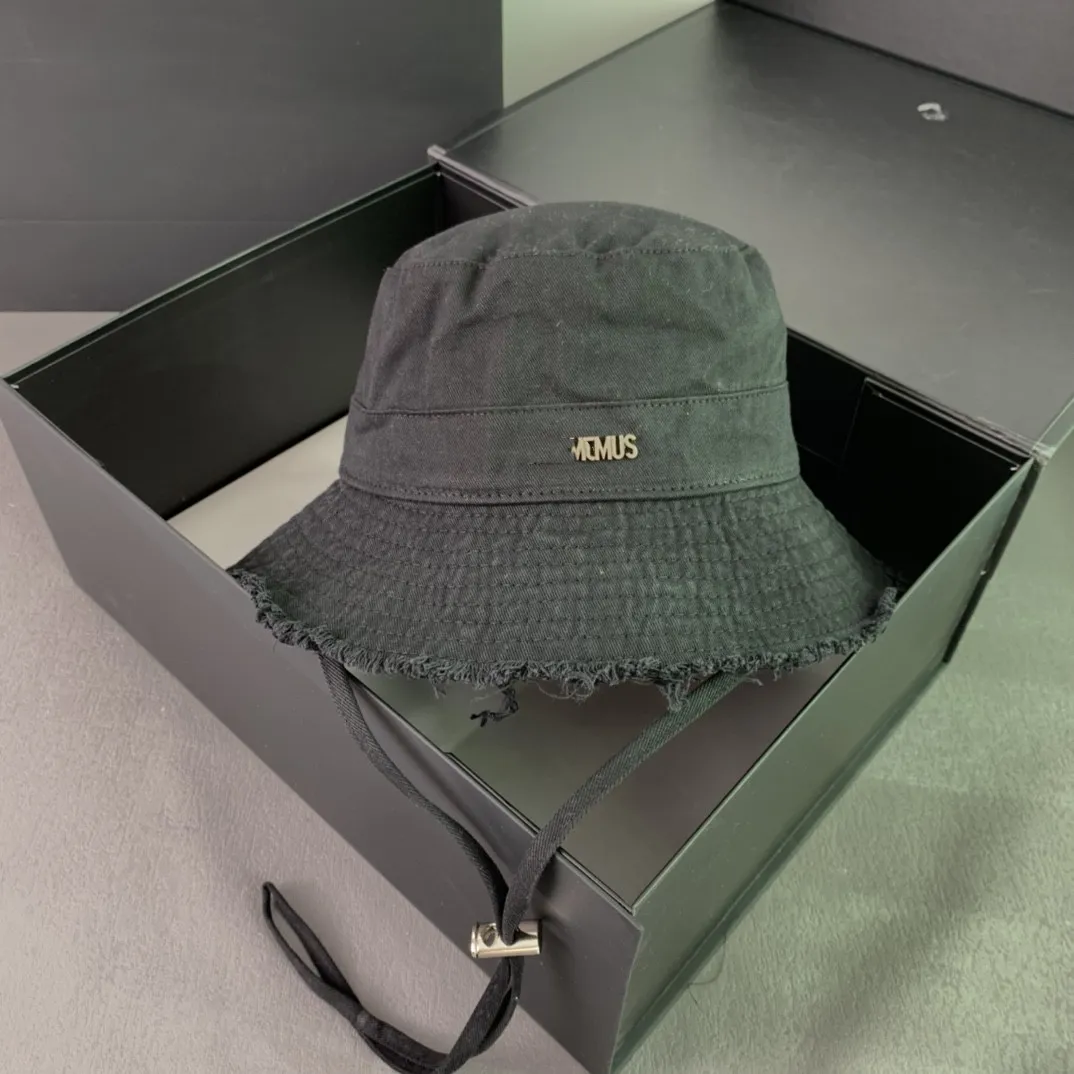 Canvas Sun Hat With Metal Letter Drawstring Lace Design Rough Selvedge ...