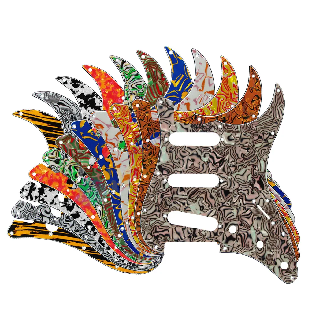Shell Color 11-Hole Guitar Pickguard Set - SSS Strat Style - Upgrade ...