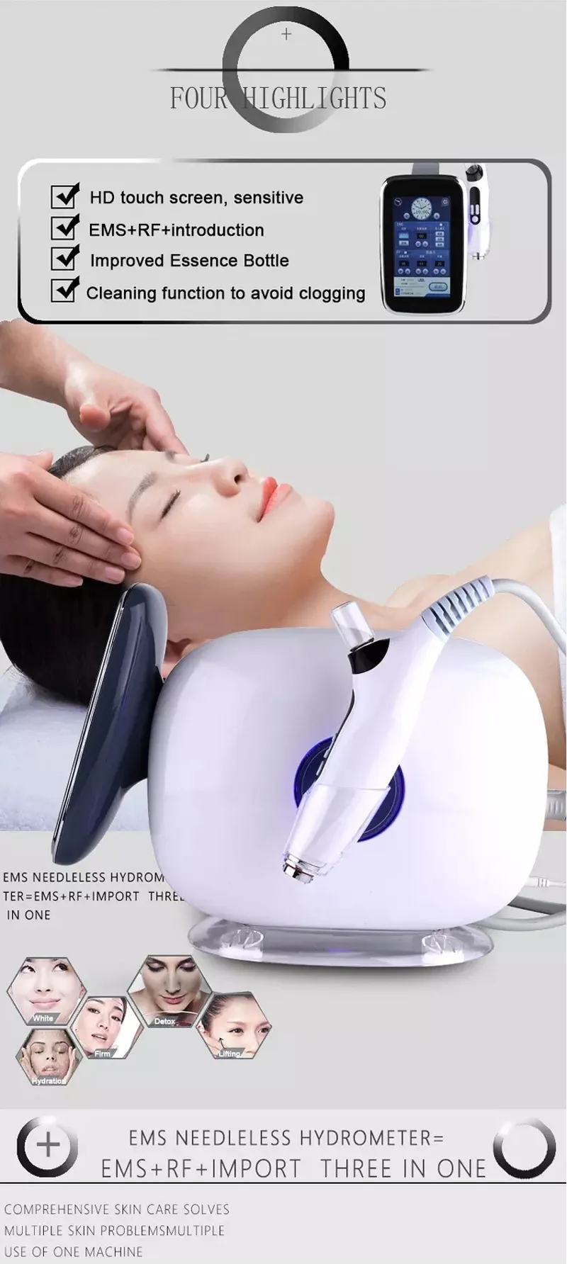 Advanced Mesotherapy Machine EMS Facial Nano Beauty Apparatus ...