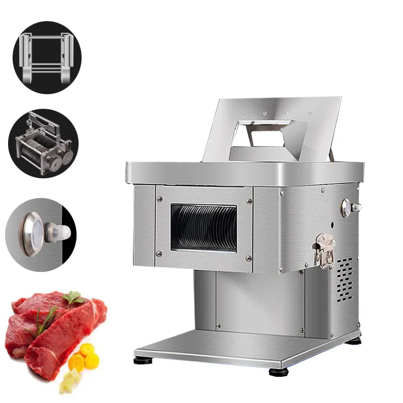 Meat Slicer For Pork Beef Lamb Benchtop Fresh Meat Cutting Machine ...