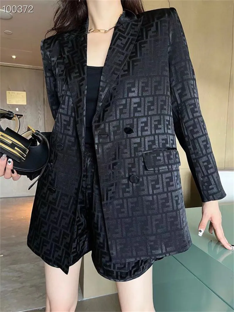Fashion Clothing Fendi Dupe Outwear Coats Jacket Suit FF Print Letter ...