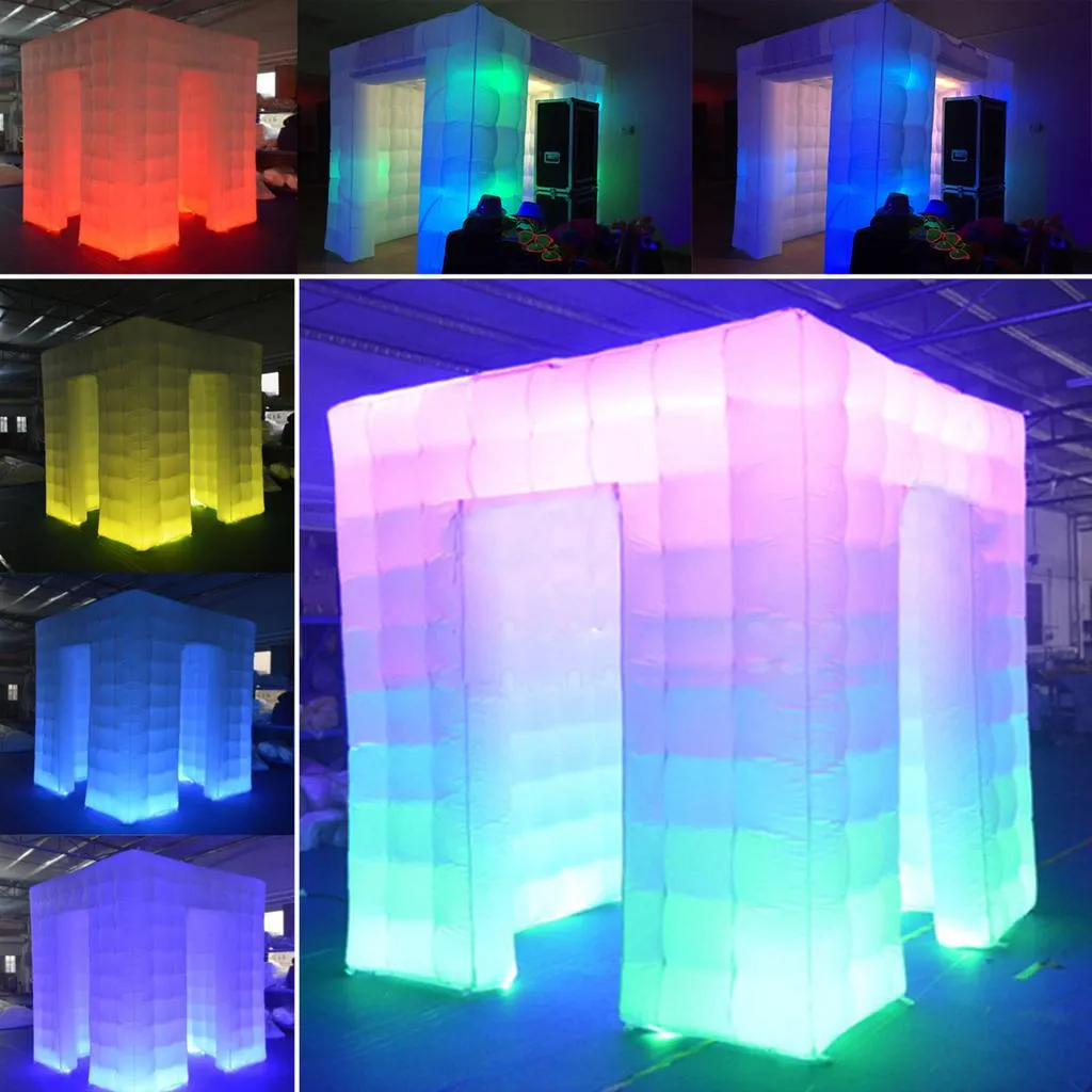White Inflatable Cube Photo Booth Portable LED... From Binlelimited ...
