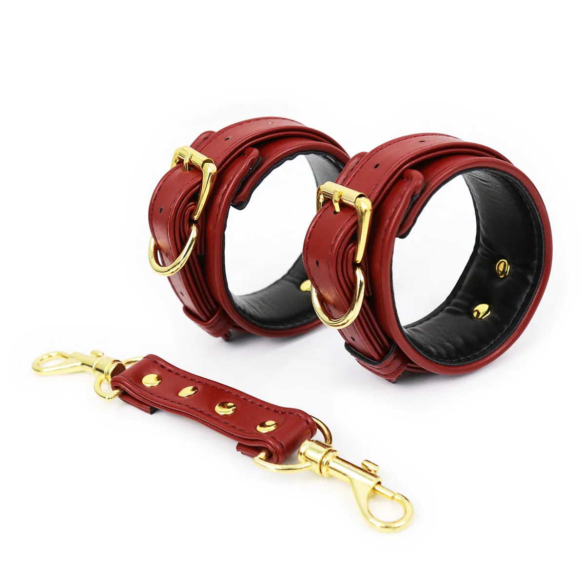 Thierry 4 Teile/Satz PU Leder Handschellen Bein Manschetten Taille ...