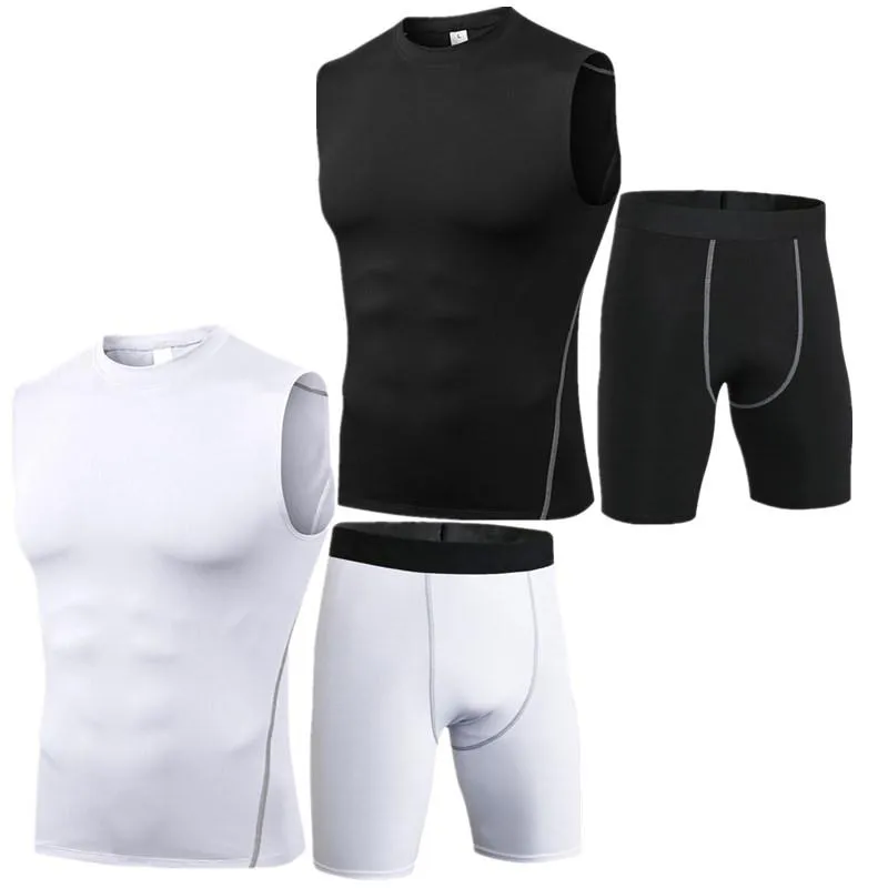 Men's Compression Workout Set: Gym Clothing for Running, Cycling ...