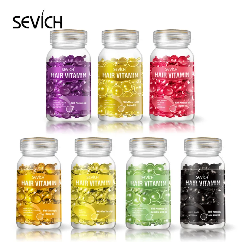 Keratin Hair Care Serum: Smooth & Silky Hair Vitamins Capsule With ...