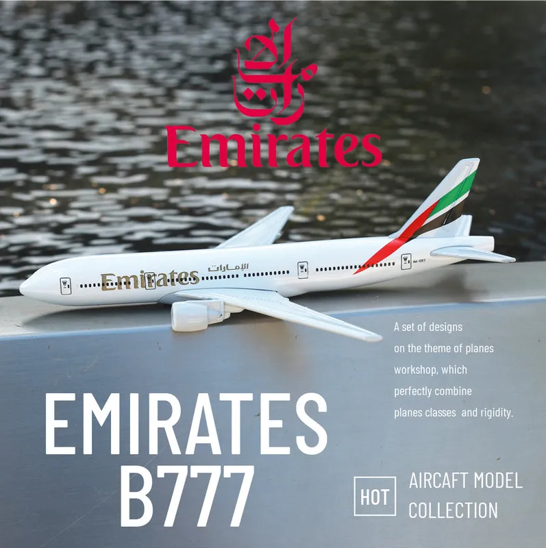 Emirates Airlines A380 B777 Airplane Alloy Diecast Model Aviation Plane ...