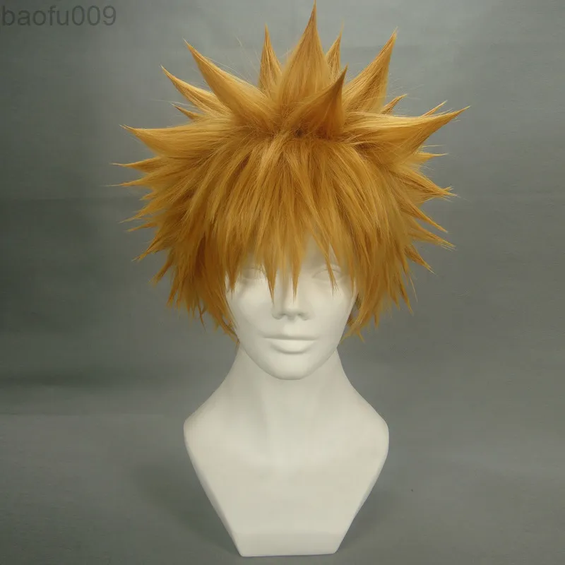 Anime Wig Cosplay: Spiky Orange Wig For Anime Costume, Heat Resistant ...