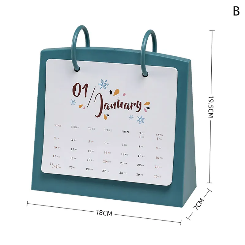 Large Desk Calendar: Portable Flipping Monthly Table Perpetual Schedule ...