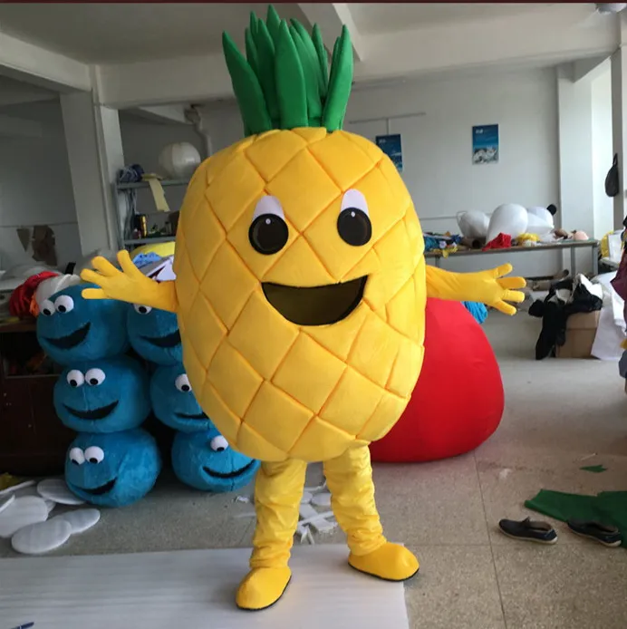 Adult Pineapple Mascot Costume | Fruit Cartoon Apparel For Halloween ...
