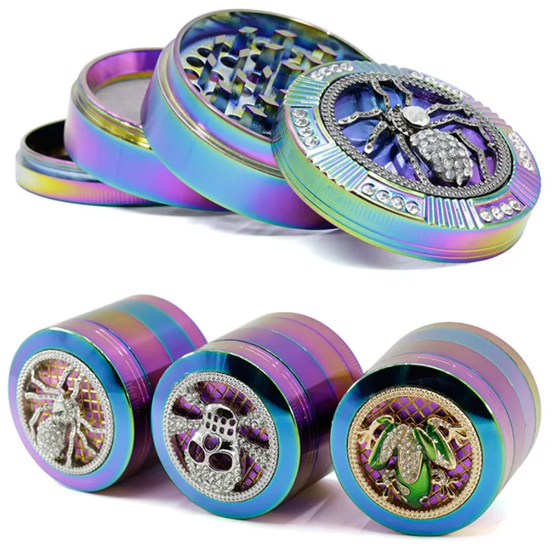 Premium Zinc Alloy Herb Grinder 4 Layer Frog Skull Design, 50MM/63MM ...