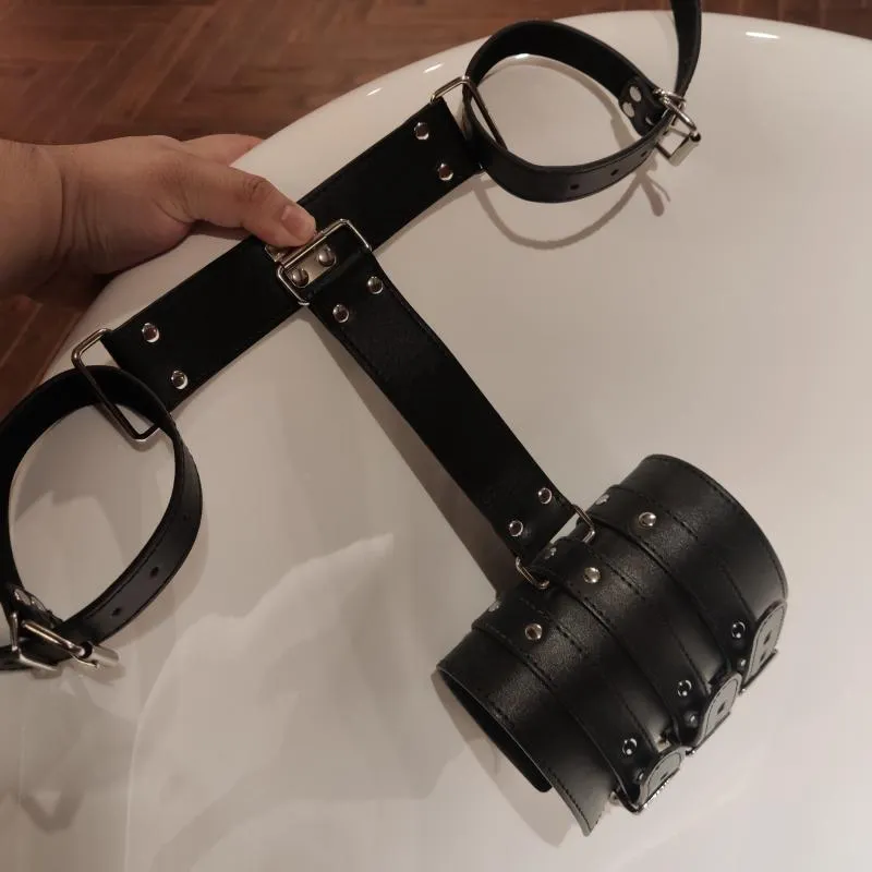Leather Bondage Handcuffs Bdsm Armbinder Restraint Arms Behind Back