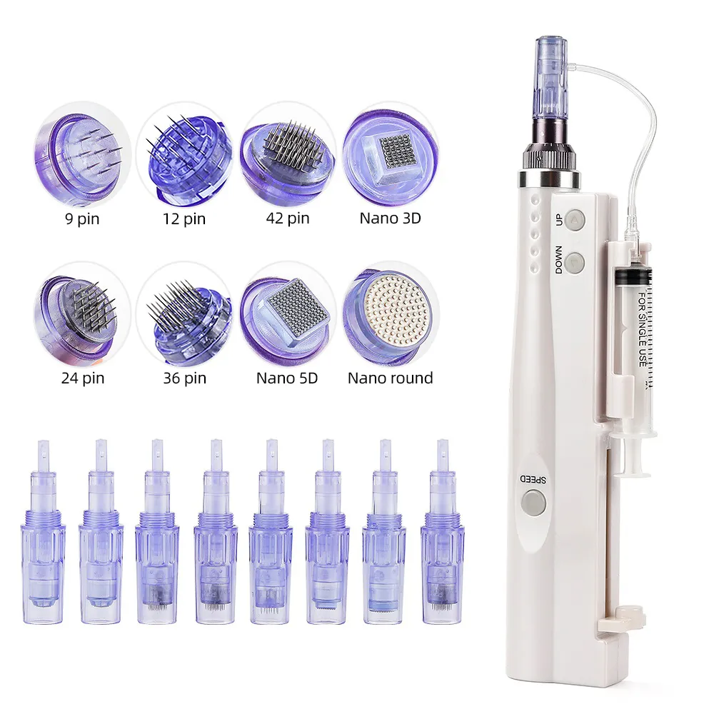 Microneedle Cartridges With 12/24/36 Pins, Syringe Tube For Mini Hydra ...