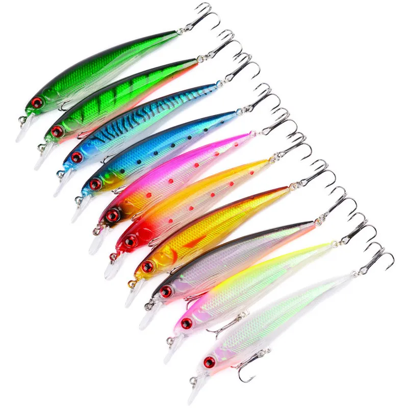 2024 NewArtificial Minnow Laser Fishing Lure, 11cm/13.8g ABS Plastic Crankbait, High Quality ...