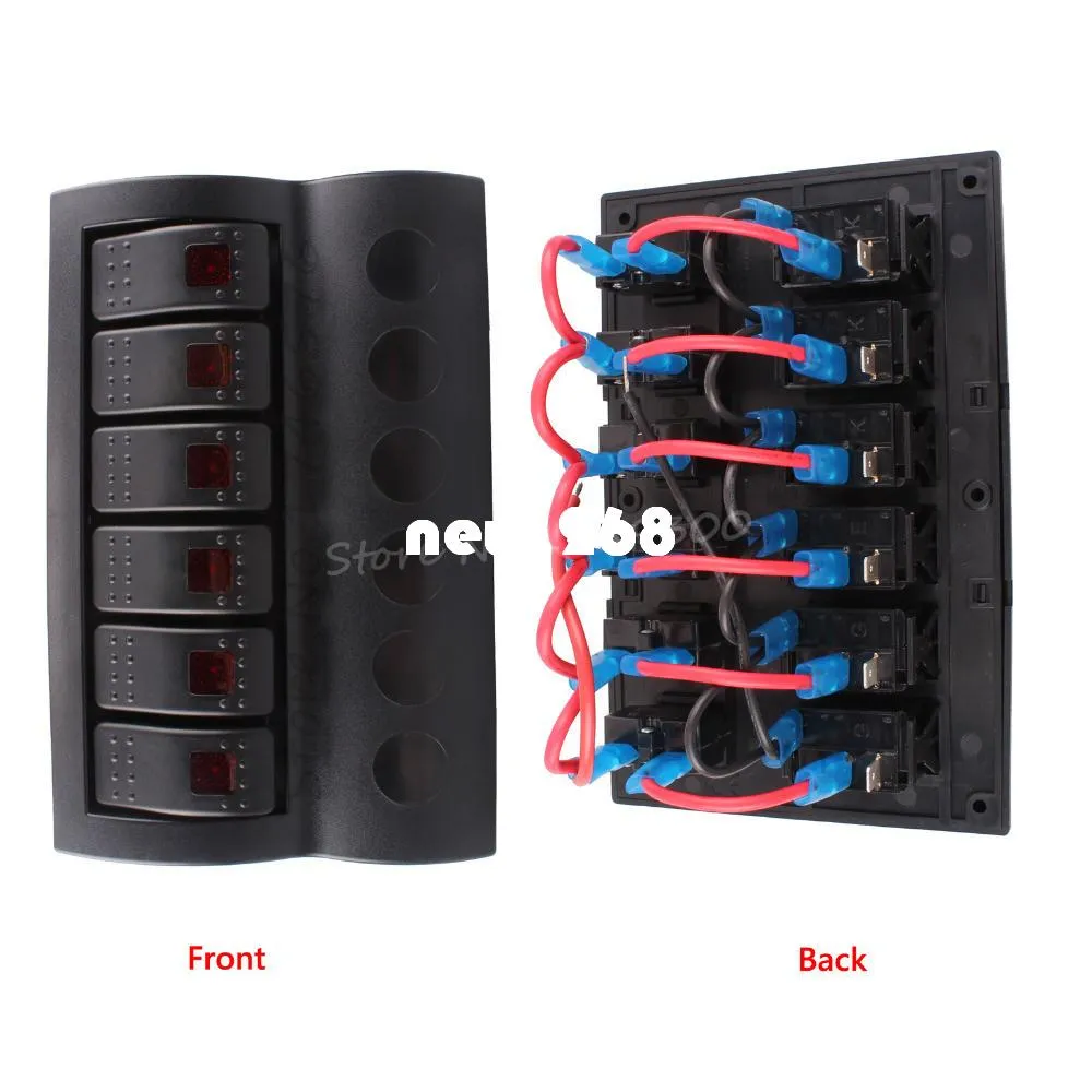 Control Panel Boat With 6 Gang Marine Boat Bridge Caravan Switch Panel ...
