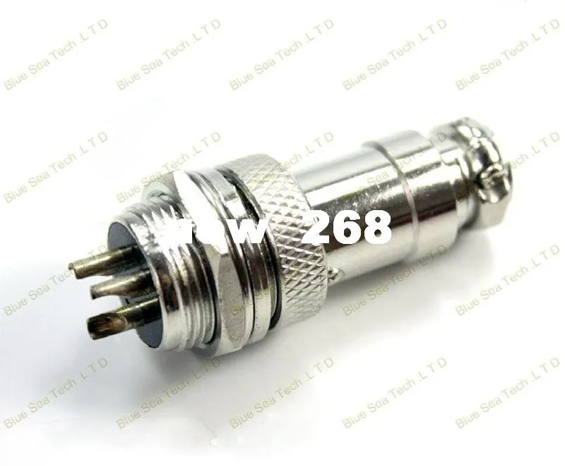 GX16 3 Pin Male & Female Aviation Connector Kit , 16mm Panel Mount ...