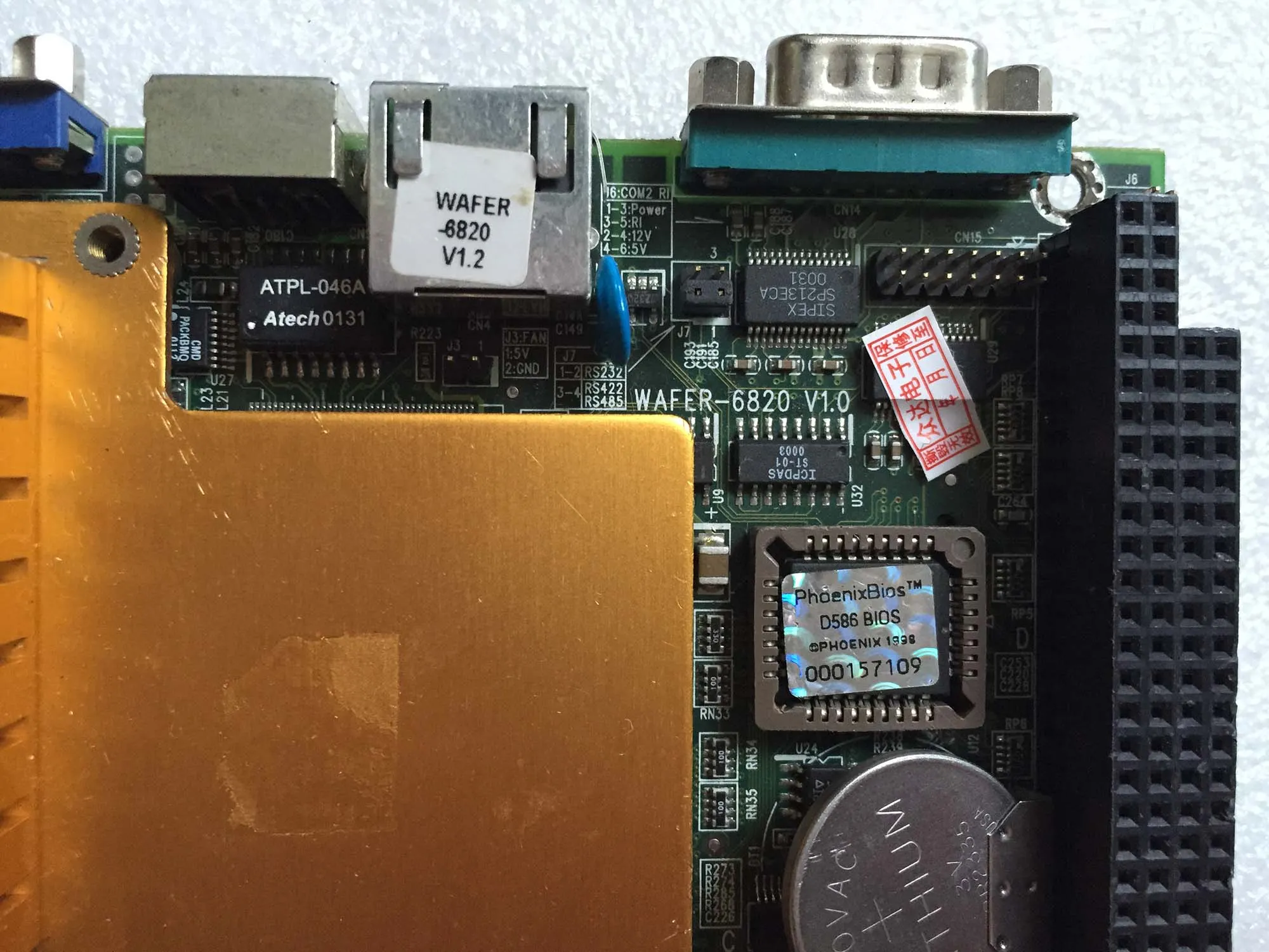 WAFER 6820 V1.0 Industrial Motherboard WAFER 6820 ICP Card 100% Tested ...