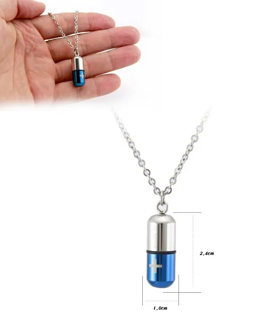 Wholesale! Openable Urn Lockets Necklace Stainless Steel Cylinder Pill ...