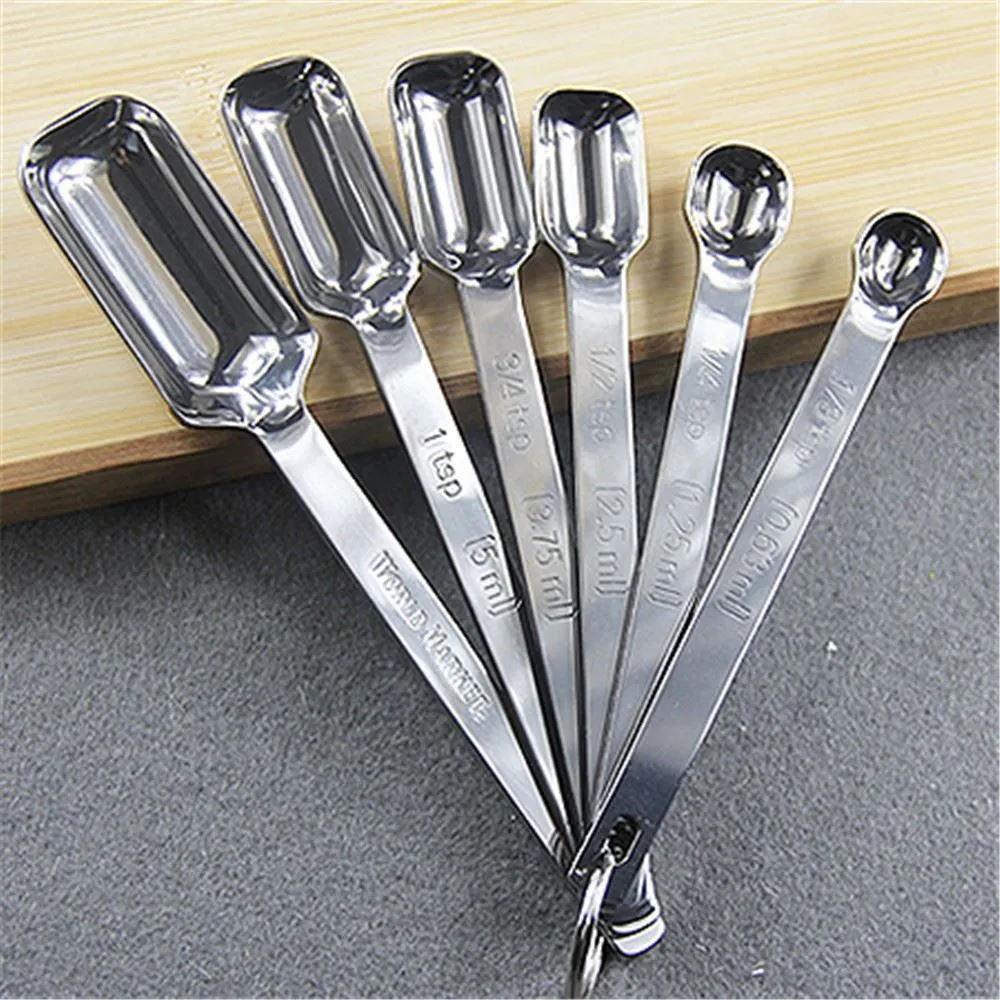 Narrow Stainless Steel Spice Measuring Spoons Set For High Quality ...