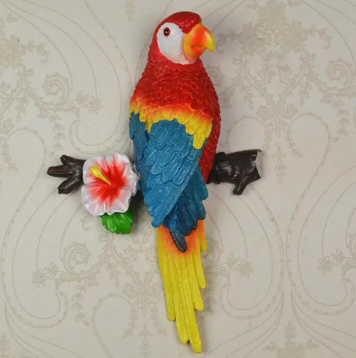 Creative European Stereo Parrots Hanging Wall Effect For House Of Resin ...