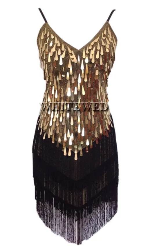 Red Sequin Tassel Flapper Dress For 2024 Gatsby Party, Women's Vintage ...