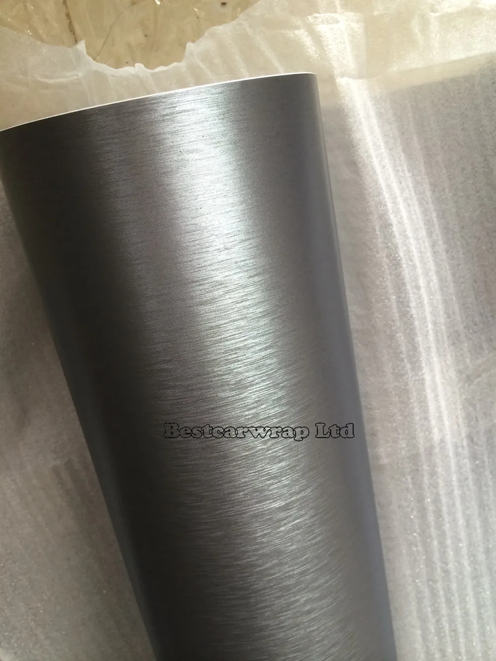 Titanium Brushed Gray Vinyl Wrap Car Wrap Film Vehicle Styling Air ...