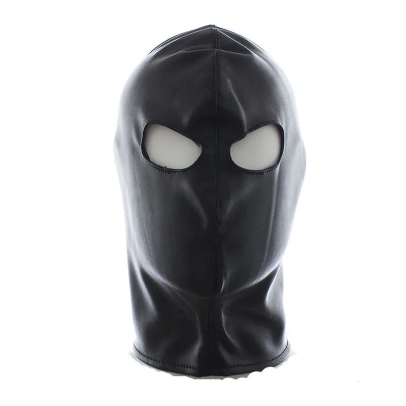 W1023 Latex Leather Gimp Hood Mask Eyes Open BDSM Fetish Bondage ...