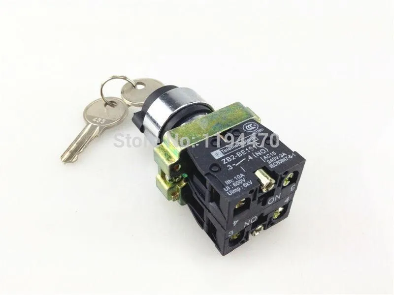 DHgate.com:10Pcs 3-Position Key Selector Switch - 2NO Maintained ...