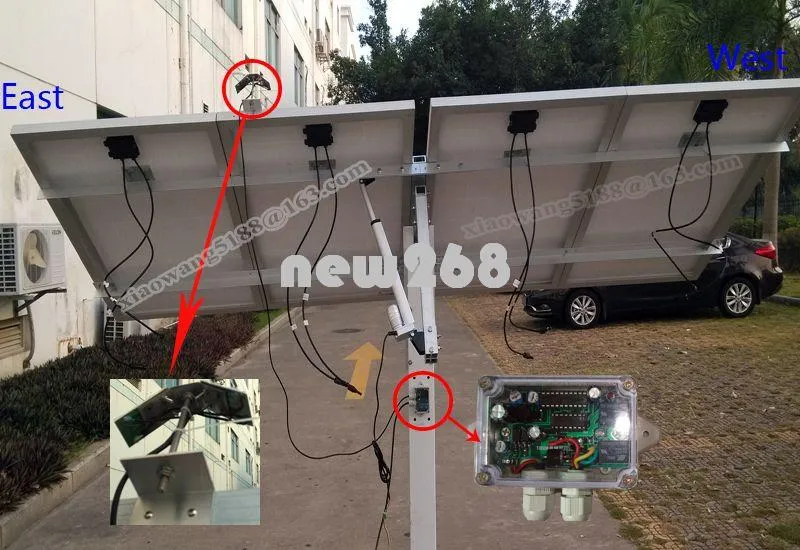 Single Axis Solar Tracker Controller For RV, 100W PV Solar Panel System ...