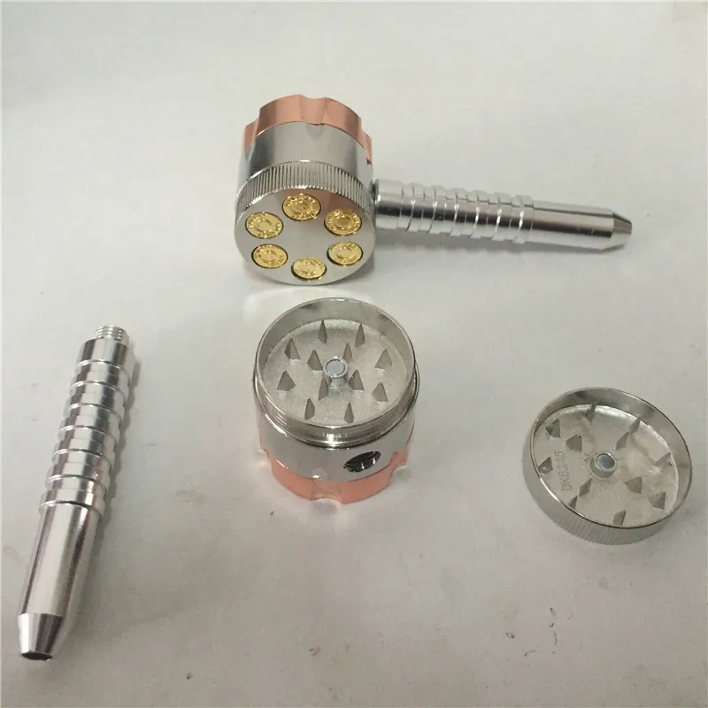 Metal Herb Grinder Tobacco Grinder, Bullet Rotating Pipe Style Smoking ...