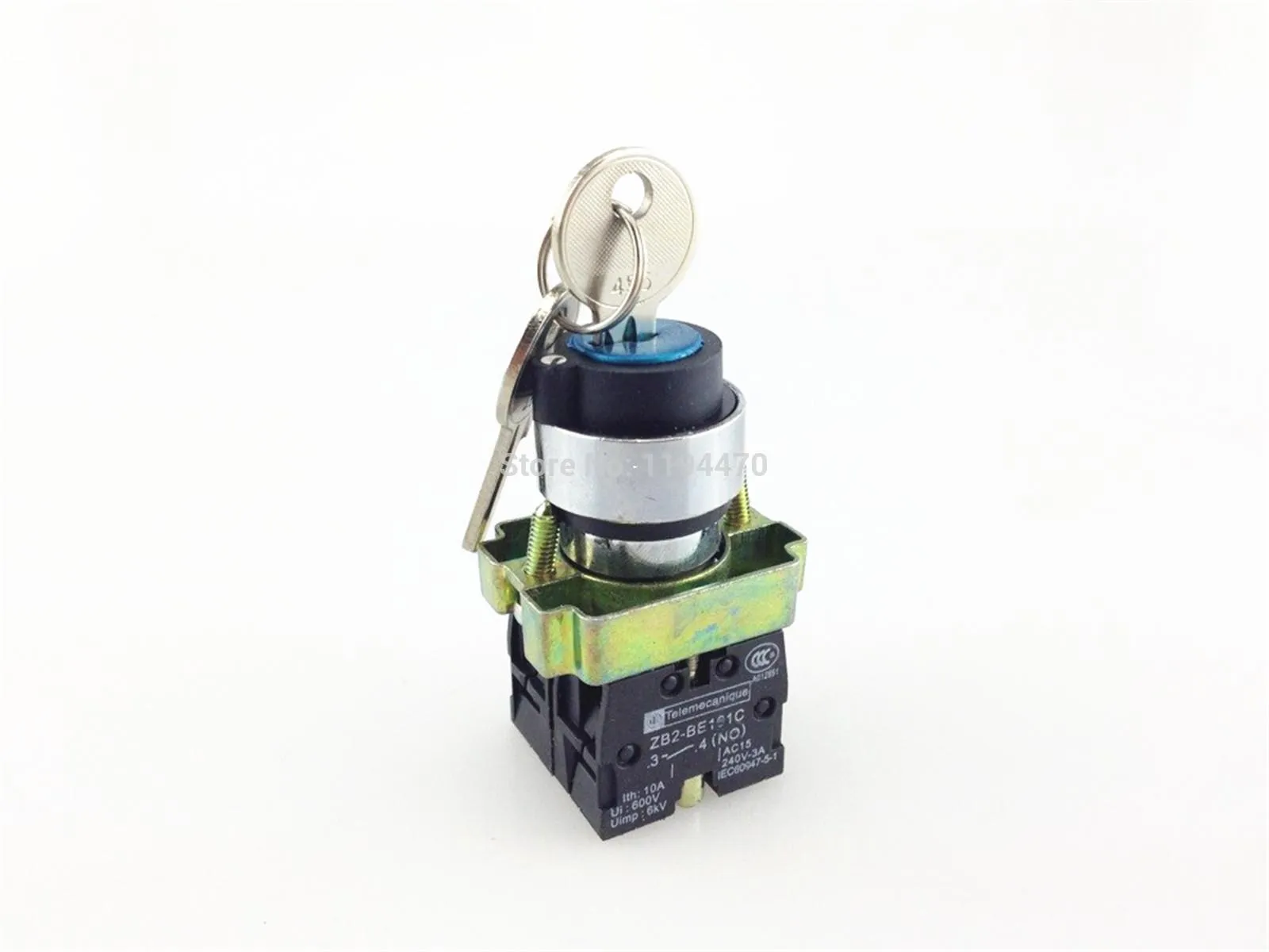 XB2 BG73 3 Position Key Switch, 2NO Spring Reset, Momentary Selector ...