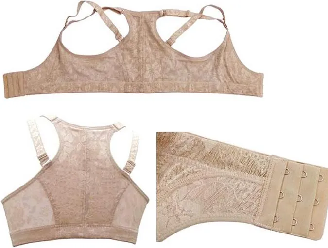 BRA BODY SHAPER Beige Dude Chic Push Up Bodie For BREAST Support Cotton ...