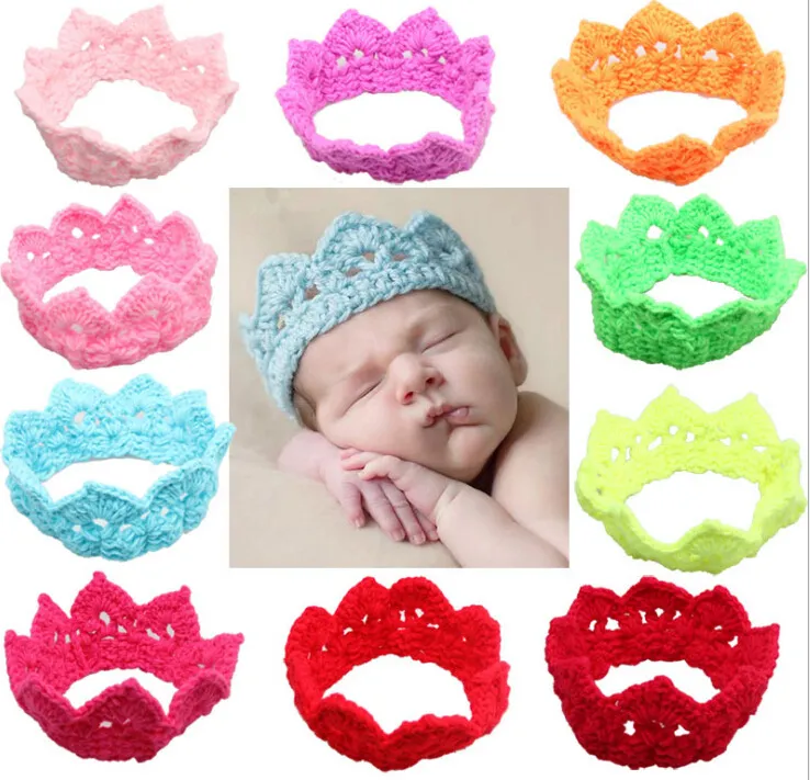 Crown Headband Newborn Photography Prop: Crochet Knit Princess Crown ...