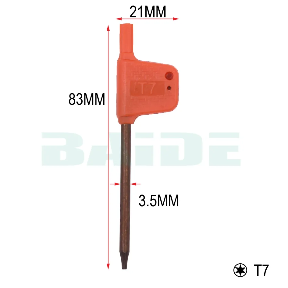 T6 T7 T8 T9 T10 T15 T20 Torx Screwdriver Set Lathe Turning Tool Boring ...